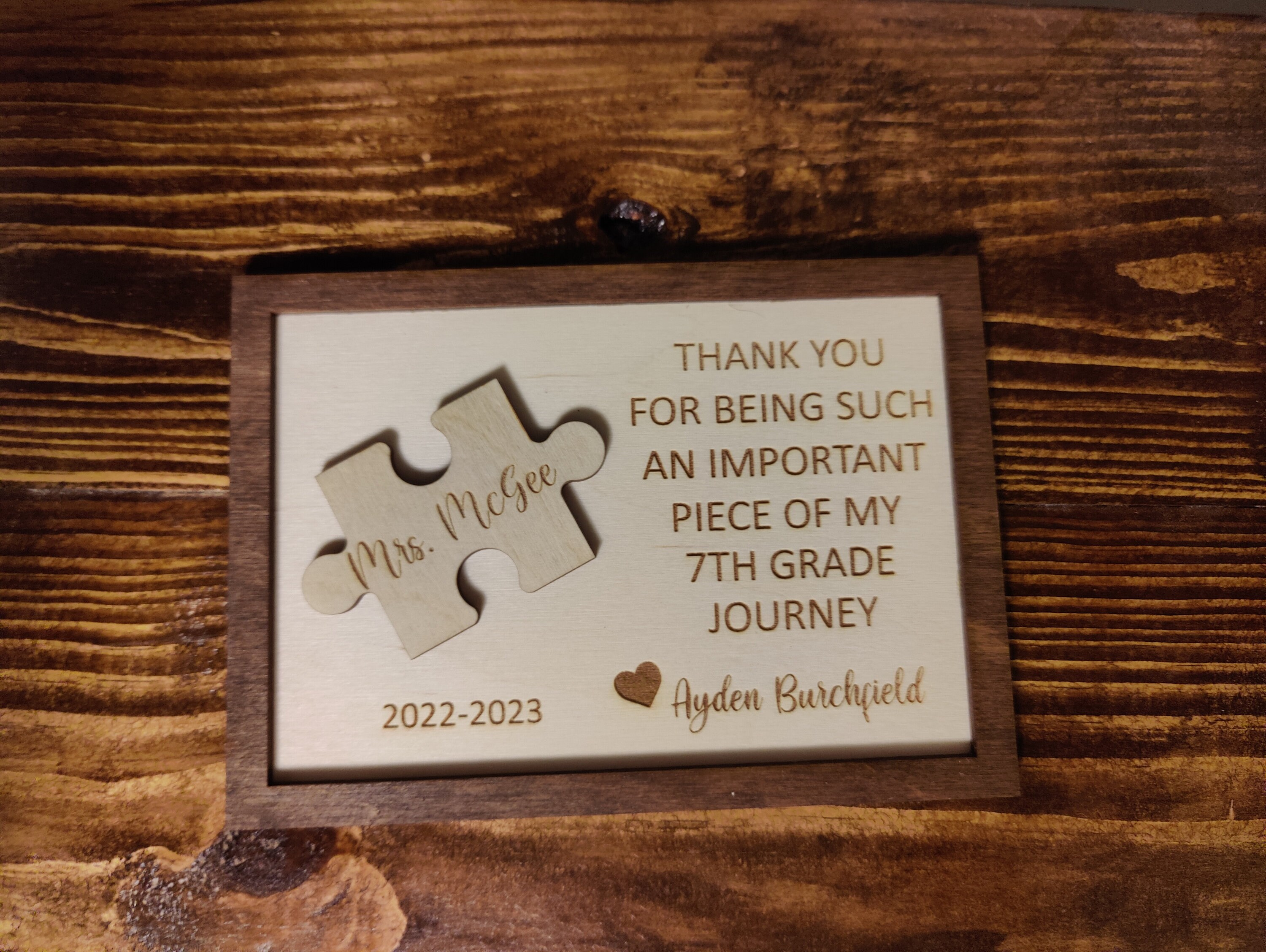 Teacher Appreciation Puzzle Sign - Etsy