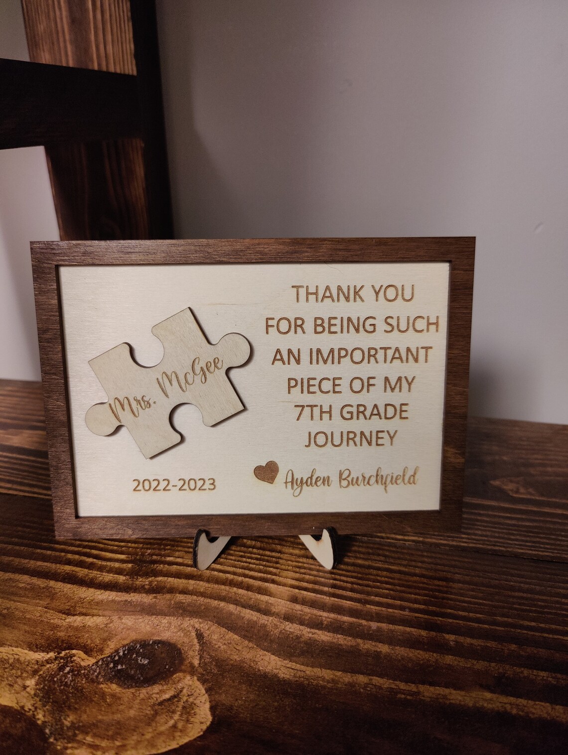 Teacher Appreciation Puzzle Sign - Etsy