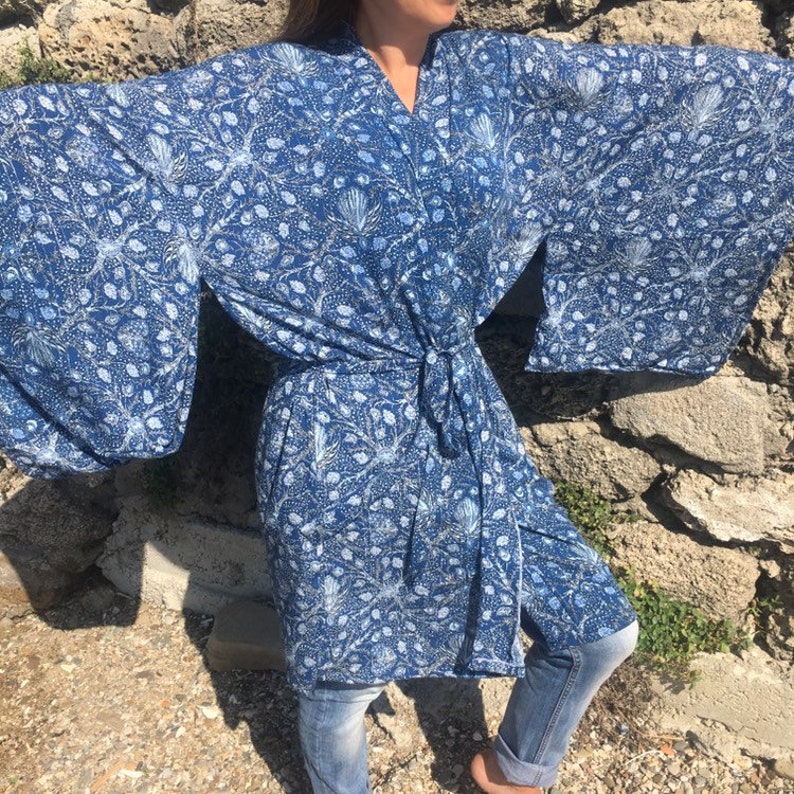 Haori Kimono Dress. Kimono Dress Beach Dress Summer Kimono - Etsy