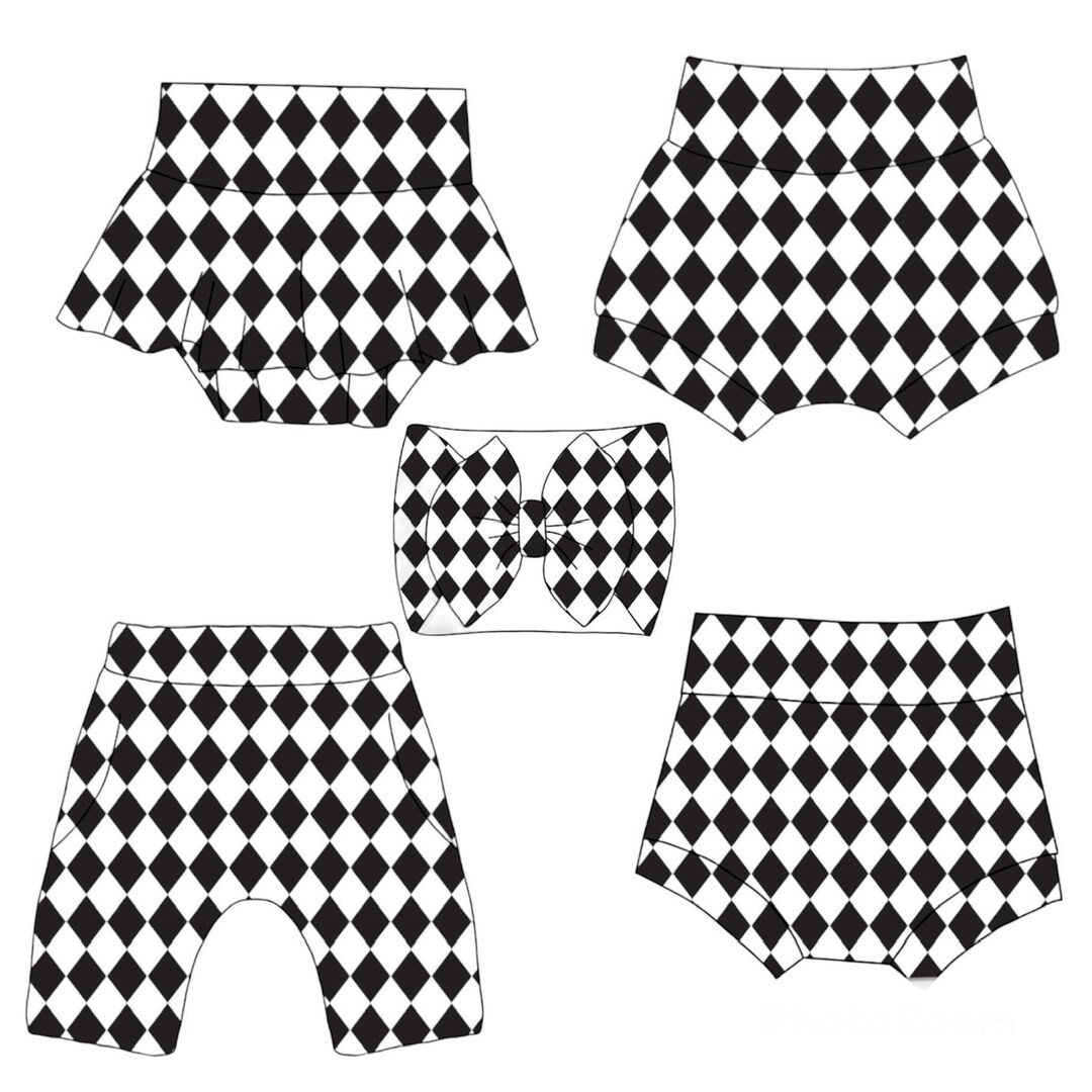 Black and White Checkered Diamonds - Etsy