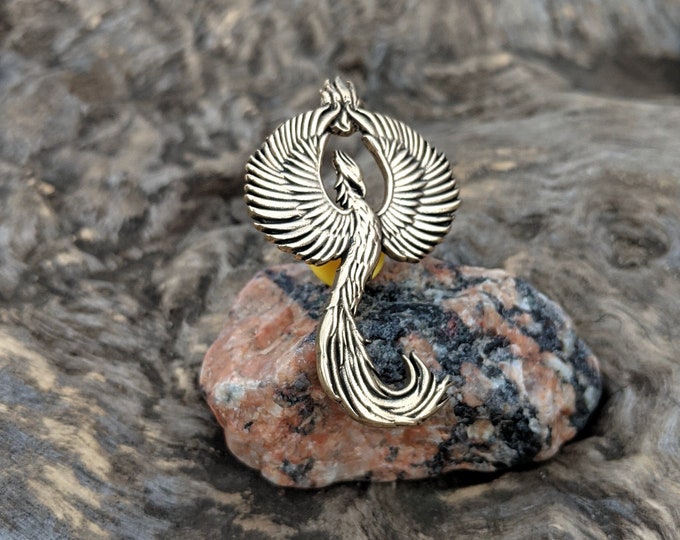 Phoenix Rising Pin Badge - Etsy