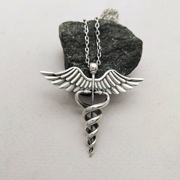 Caduceus Pendant - Etsy