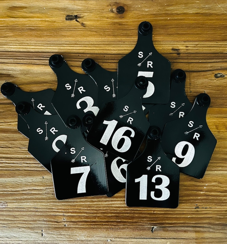 Custom Engraved Cattle Ear Tag | Custom Logo Cattle Ear Tag | Engraved ...