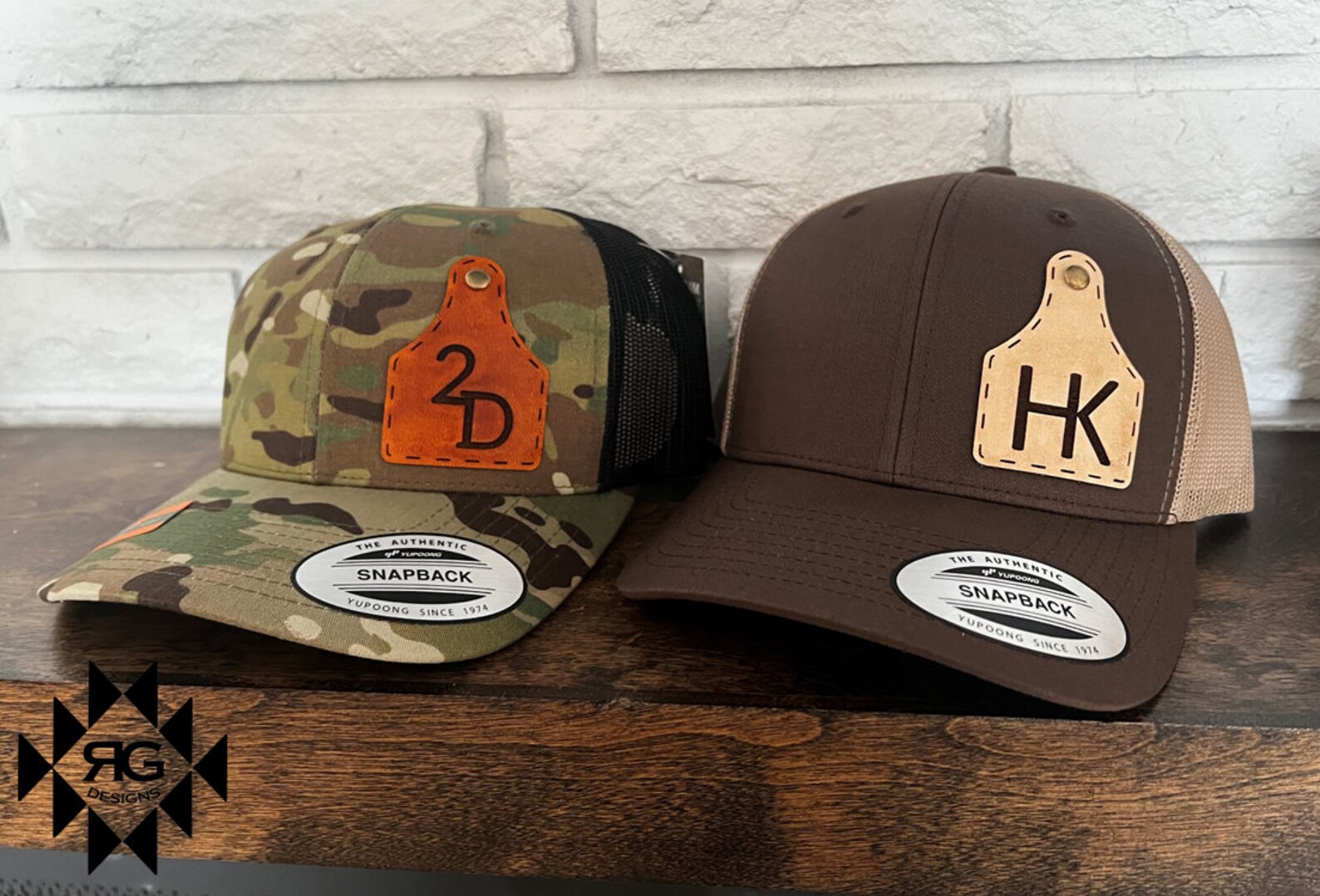 Cattle Tag Leather Patch Hat | Custom Logo Hat | Custom Trucker Hat ...