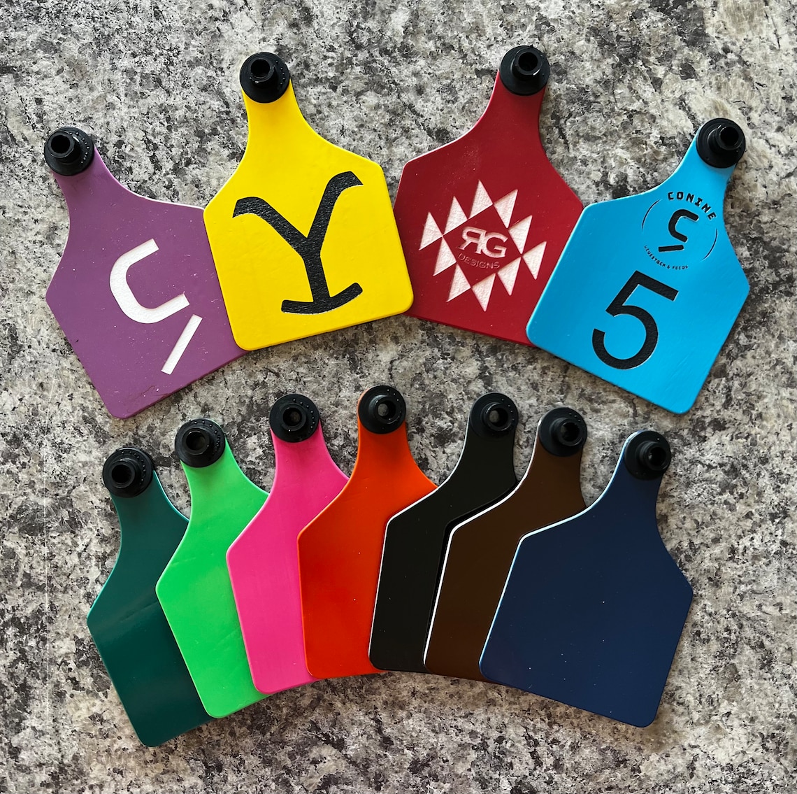 Custom Engraved Cattle Ear Tag Custom Logo Cattle Ear Tag - Etsy