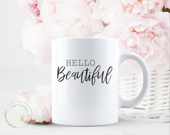 Hello Beautiful Mug - Etsy
