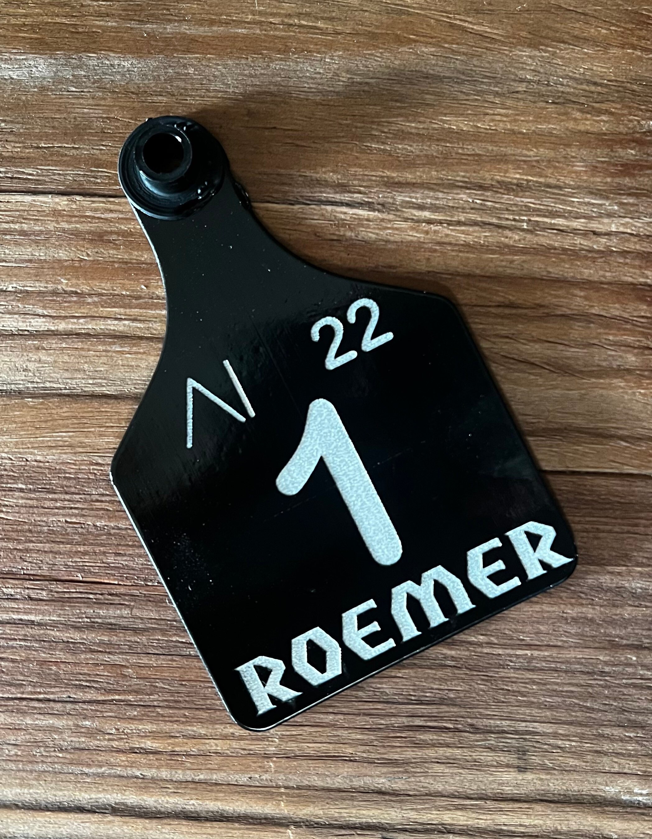 Custom Engraved Cattle Ear Tag | Custom Logo Cattle Ear Tag | Engraved ...