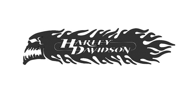Harley Davidson Skull and Flames DXF Cut File Plasma - Etsy Australia