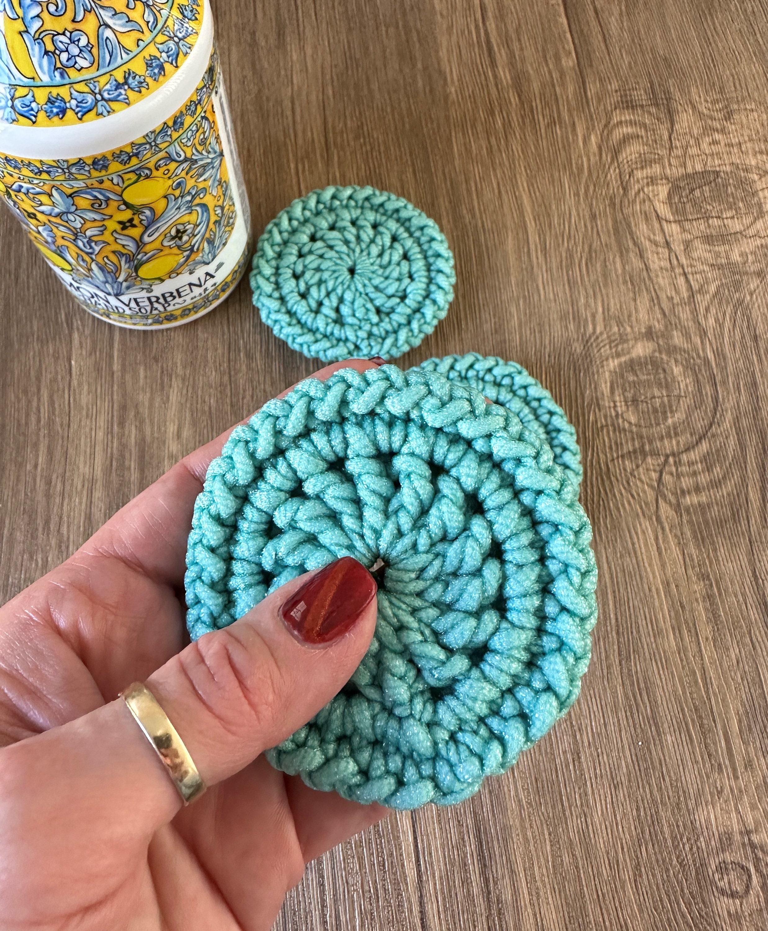 Set of 3 Nylon Dish Scrubbies, Eco-friendly, Reusable, Dish Scrubby ...