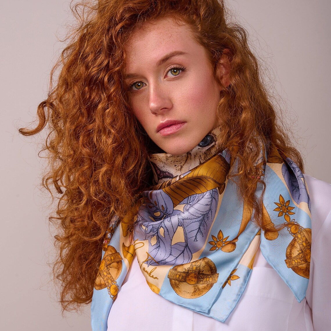 Silk Scarf - Lion King Scarf, Hand-illustrated Majestic Lion Design, 36 ...