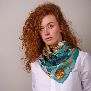 Mulberry Silk Scarf: the Mysterious Lion King, Handmade in Italy - Etsy
