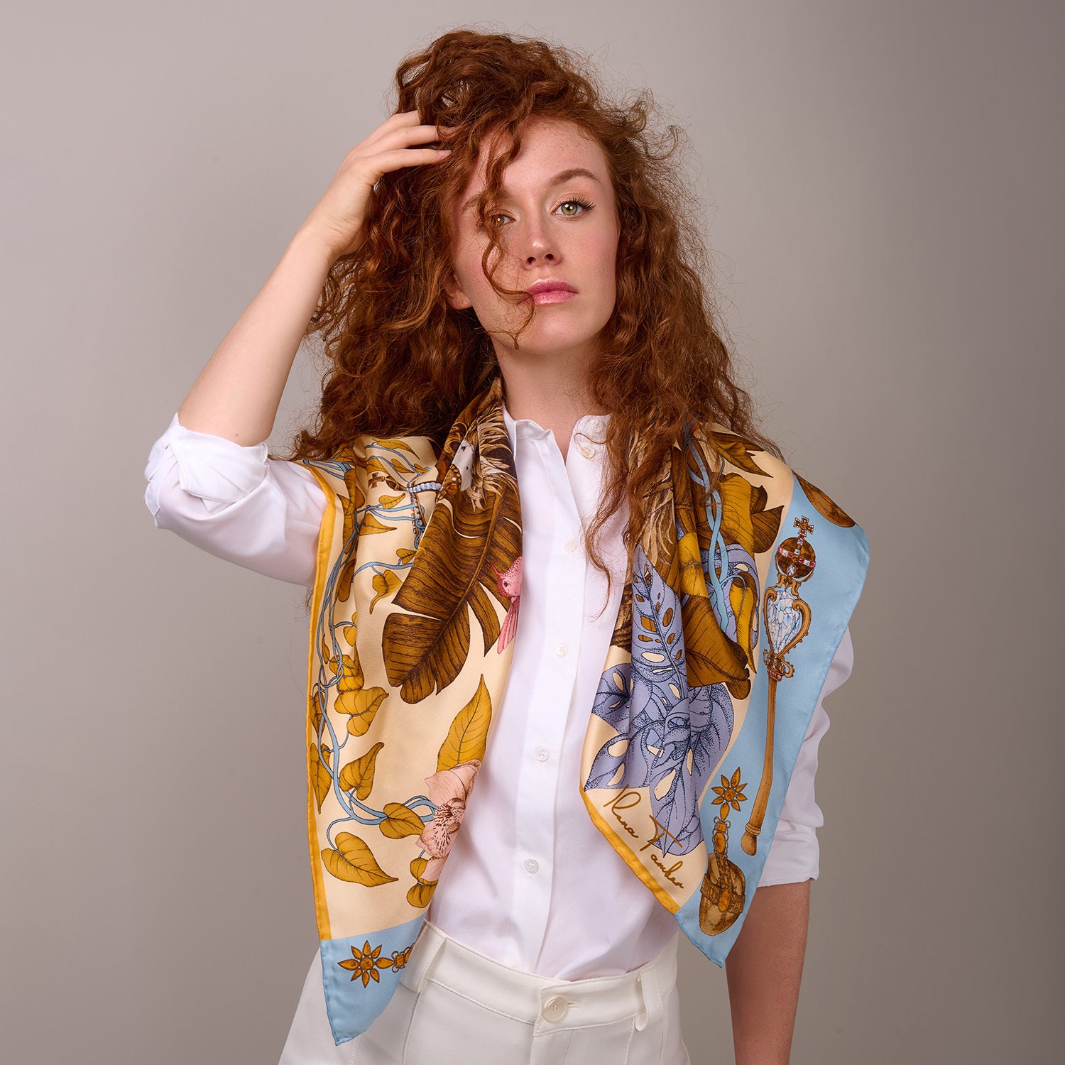 Silk Scarf - Lion King Scarf, Hand-illustrated Majestic Lion Design, 36 ...