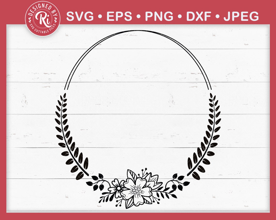 Oval Frame Svg Frame Png Floral Frame Clipart Floral Frame - Etsy