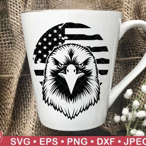 American Eagle Svg, US Bald Eagle Flag, Eagle Clipart, 4th of July ...