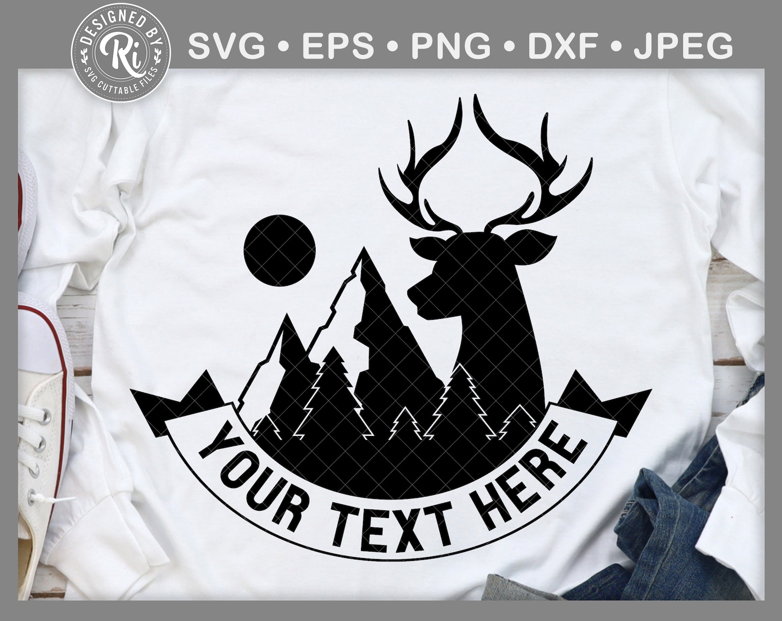 Deer Monogram Svg Forest Svg Deer Head Svg Deer Clipart - Etsy