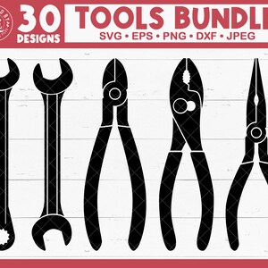 Tools Bundle SVG: Handyman, Mechanic, Carpenter Designs (cuttable Files ...
