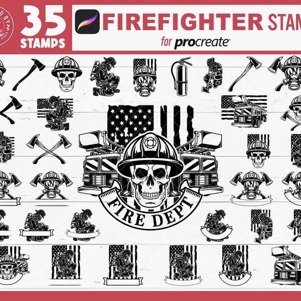 Fireman Stamp - Etsy