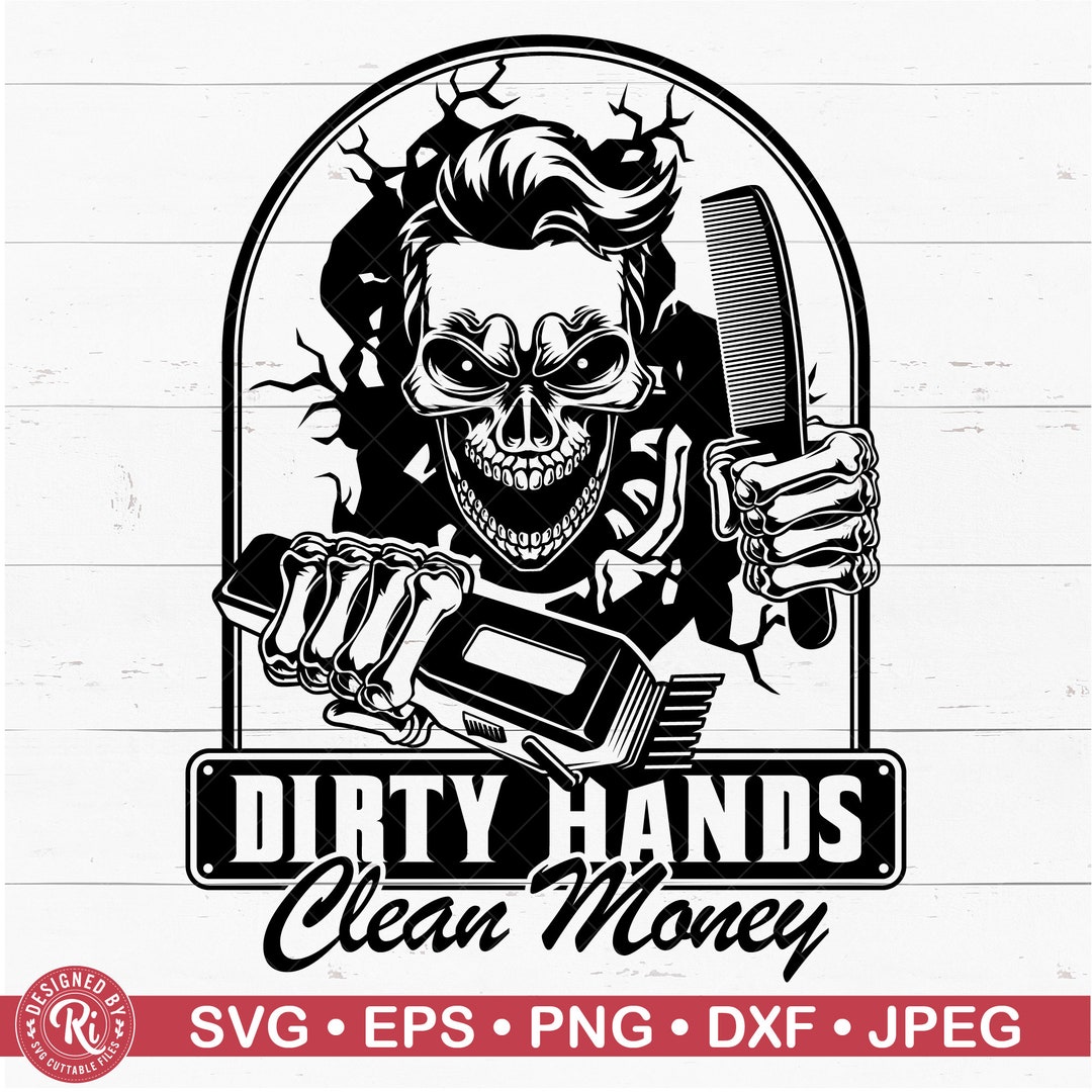 Dirty Hands Make Clean Money Svg, Blue Collar Worker, Smashed Wall ...