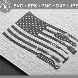 US Flag Tools Svg, Tools Svg, Patriot Svg, American Flag Svg, Carpenter ...
