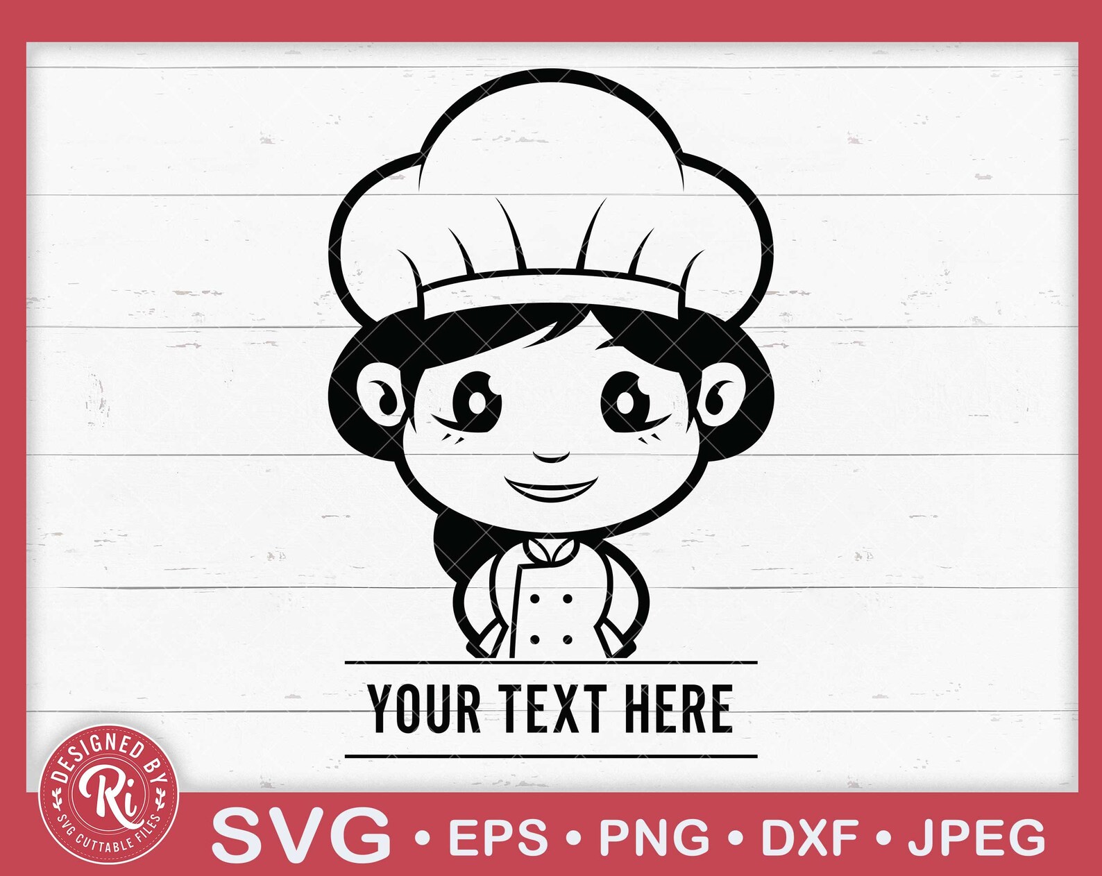 Lady Chef Monogram Svg Female Cook Monogram Svg Cooking Svg - Etsy