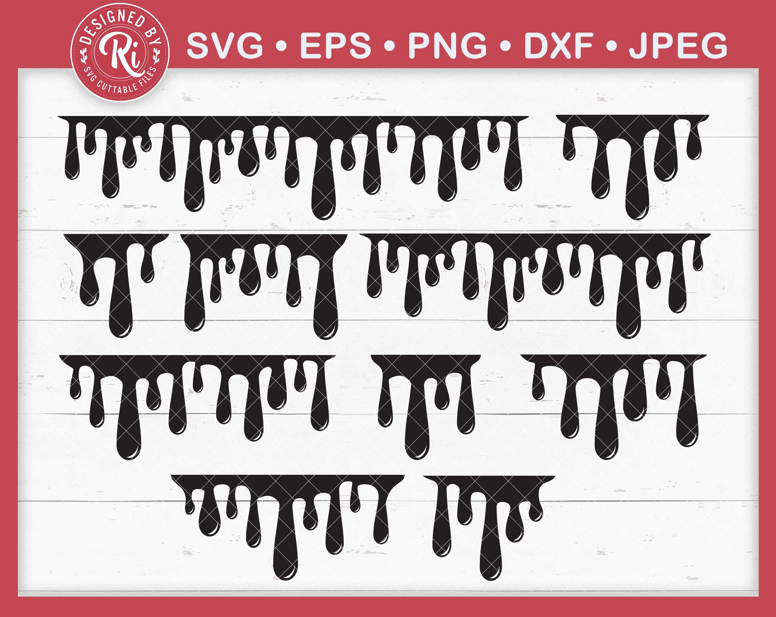 Dripping Borders Svg Dripping Blood Drips Drip Honey Drip - Etsy