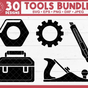 Tools Bundle SVG: Handyman, Mechanic, Carpenter Designs (cuttable Files ...