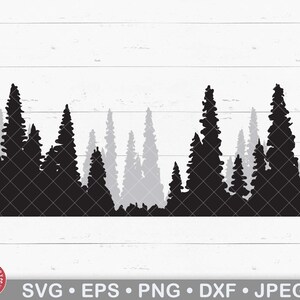 Treeline Svg, Forest Trees, Pine Tree, Tree Line, Nature, Hiking ...