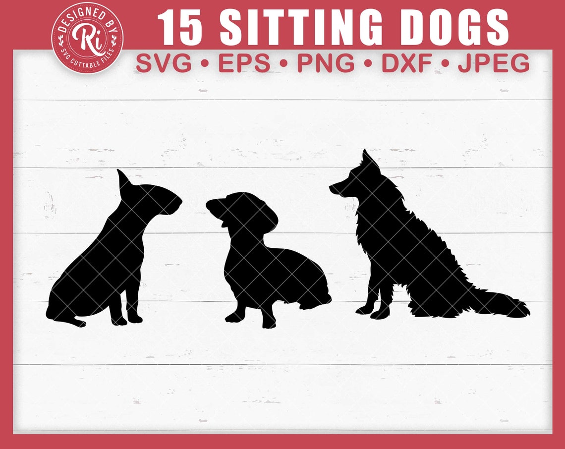 Sitting Dogs Svg Pack Dog Clipart Dog Svg Files Dog - Etsy