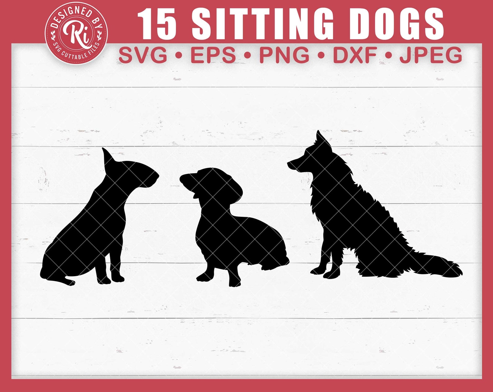 Sitting Dogs Svg Pack Dog Clipart Dog Svg Files Dog - Etsy