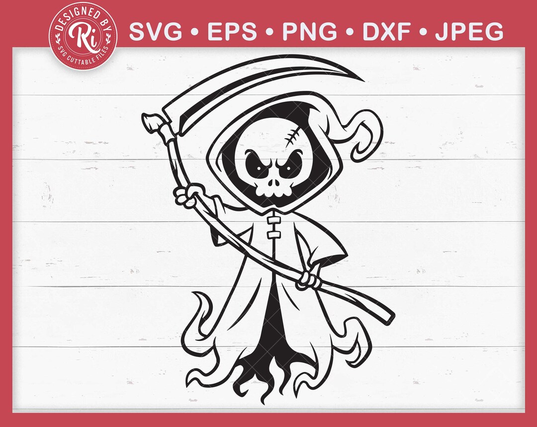 Grim Reaper Svg Reaper Svg Grim Reaper Sticker Scary - Etsy