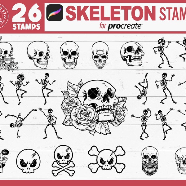 Skeleton Stamps - Etsy