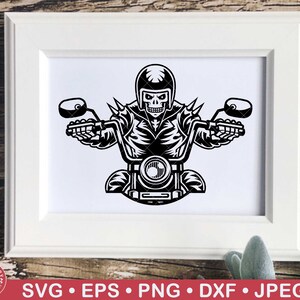 Skull Rider Svg, Biker Skull, Big Bike, Motorcycle, Ride or Die, Life ...