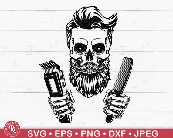 Logotipo De Barba De Calavera