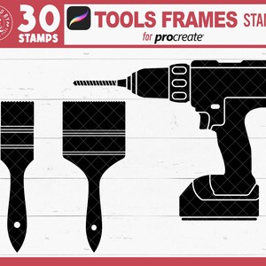 Mechanic Tools Procreate Stamps Carpenter Tools Procreate - Etsy