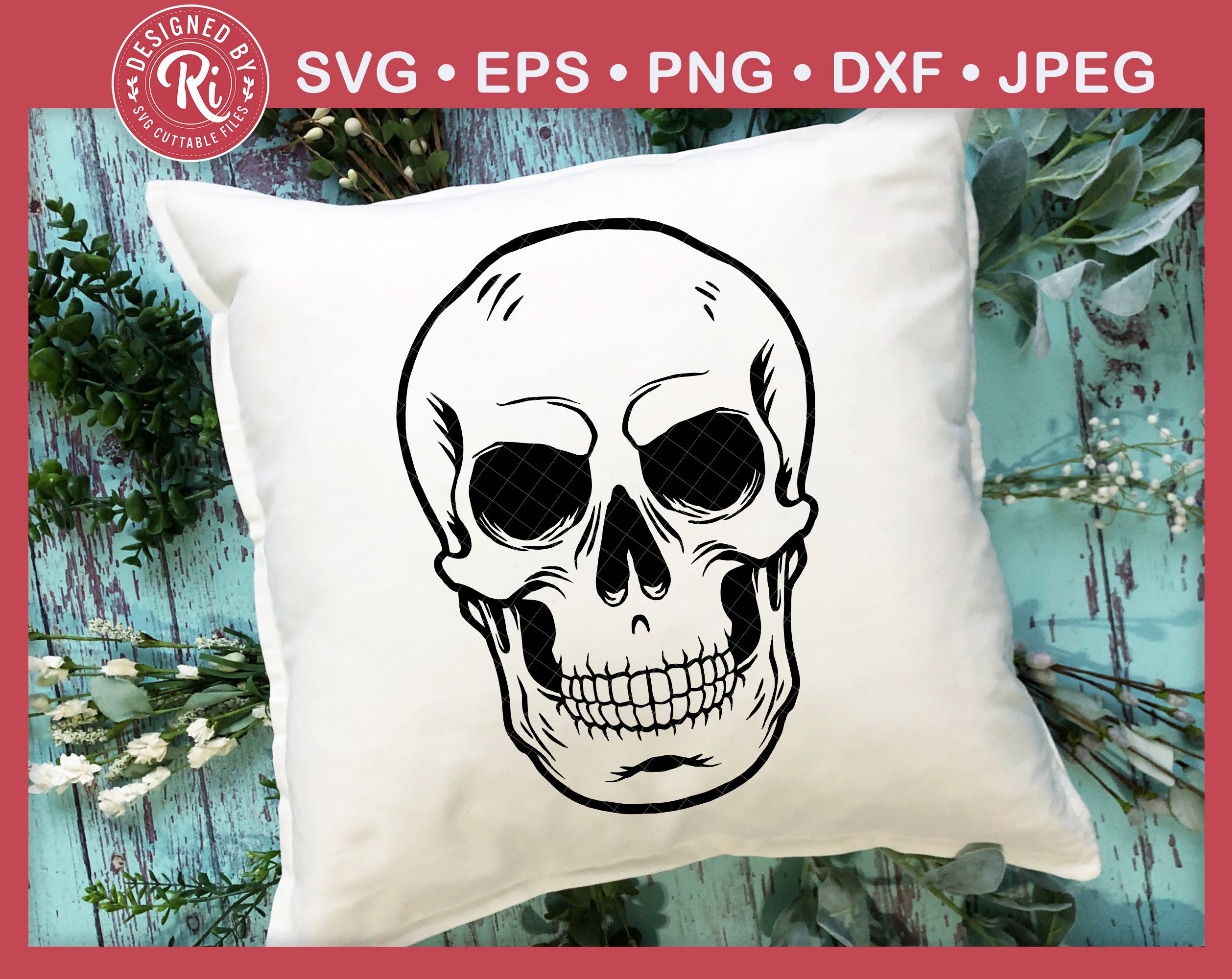 Skull Svg Skull Head Svg Skull Vector Happy Halloween Svg | Etsy