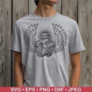 Car Engine Wings Custom Logo SVG, Auto Repair, Mechanic, Diesel Png ...