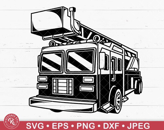 Fire Engine Clipart Black And White