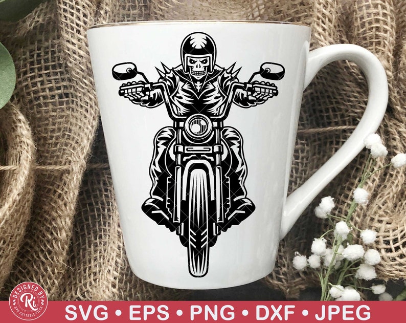 Skull Rider Svg Biker Skull Big Bike Motorcycle Ride or - Etsy