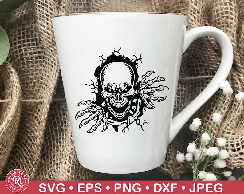 Skeleton Smashing Wall Svg Skeleton Break the Wall Cracked - Etsy