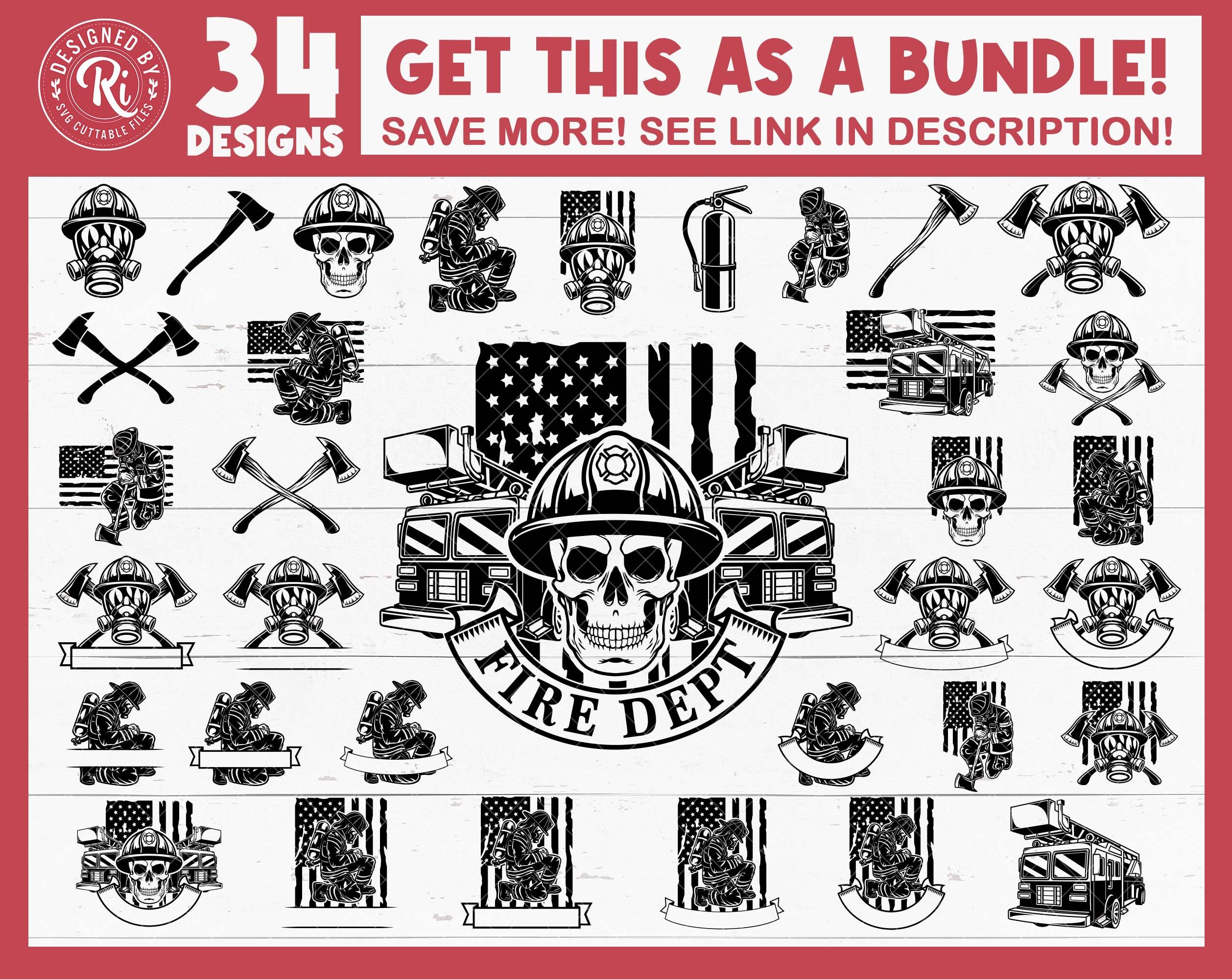 Kneeling Praying Firefighter With Fireman's Axe Svg Fire - Etsy