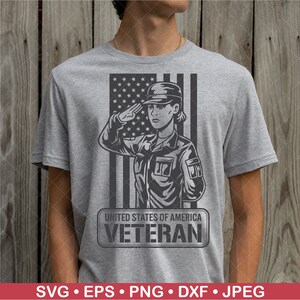 US Veteran Female Soldier SVG, United States of America, Army, Lady ...