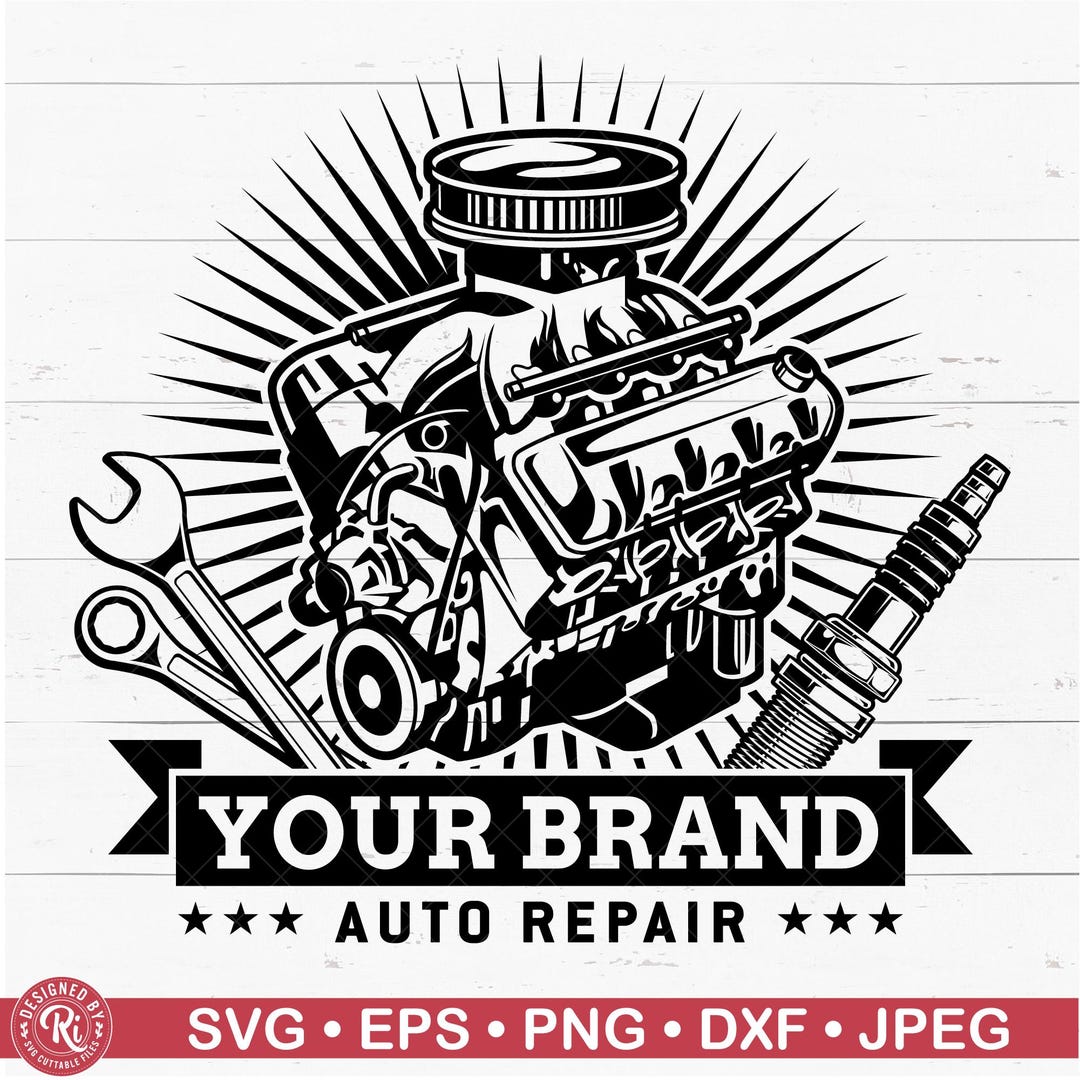 Custom Auto Repair Shop Logo SVG, Car Engine, Mechanic, Diesel Png ...