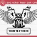 Motorcycle Monogram Svg, Motorcycle Svg, Motorcycle Wings SVG, Biker ...