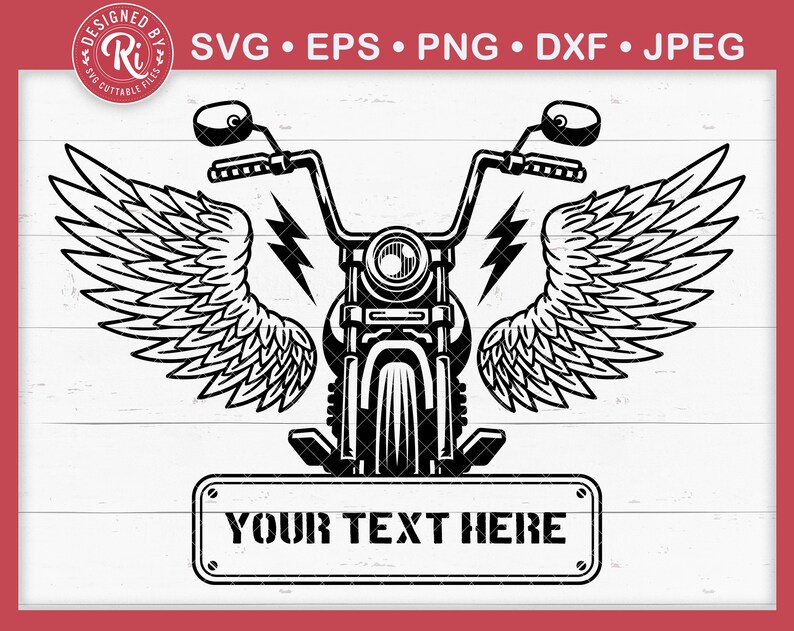 Motorcycle Monogram Svg Motorcycle Svg Motorcycle Wings SVG - Etsy