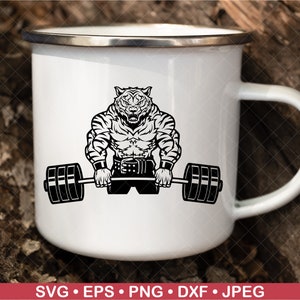 Tiger Body Builder Barbell Svg, Beast Mode Eps, Gym Shirt Jpg, Workout ...