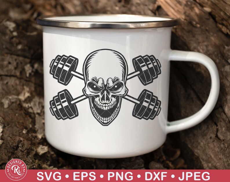 Skull Barbell Svg Skull Gym Svg Skull Bodybuilder Svg - Etsy