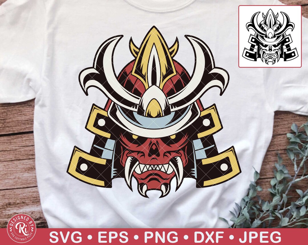 Samurai Mask Svg, Ninja, Warrior, Armor, Helmet, Katana, Martial Arts ...