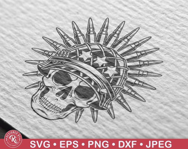 Skull Soldier With Bullets Svg Military Soldier Marine - Etsy