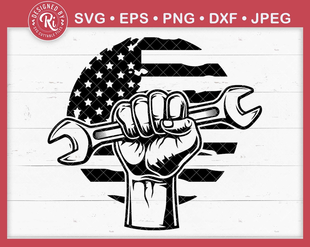 US Mechanic Logo Svg, Handyman, Plumber, Tools, Wrench, Patriotic ...