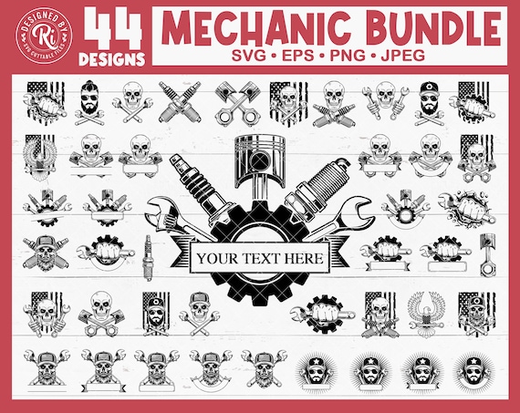 Mechanic Svg Bundle Mechanic Tools Svg Bundle US Skull - Etsy